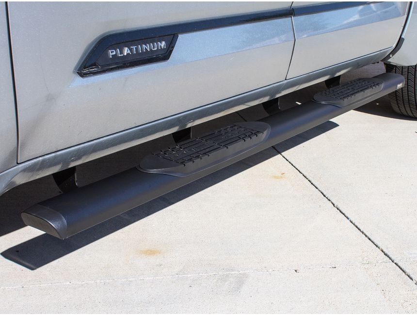 Raptor 5 Black Slide Track Oval Running Boards 2004-0142BT | RealTruck
