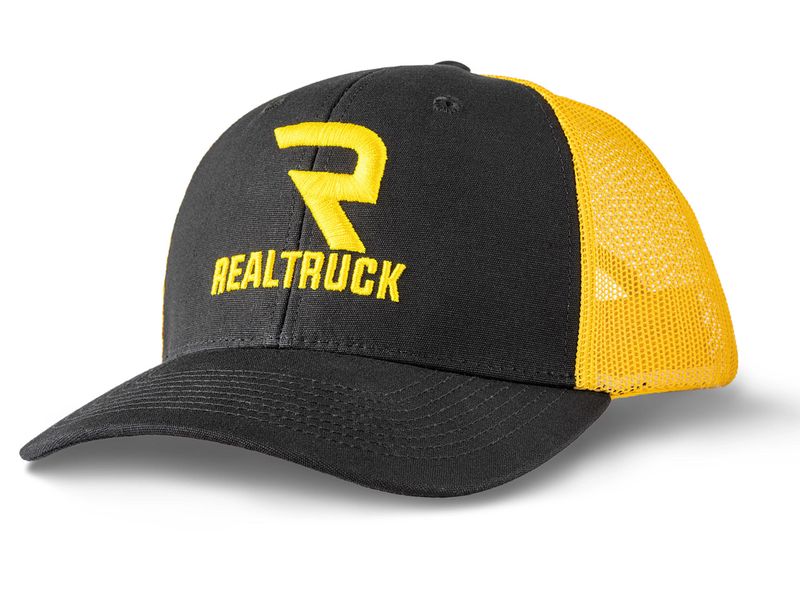 RealTruck Black & Yellow R Trucker Hat | RealTruck