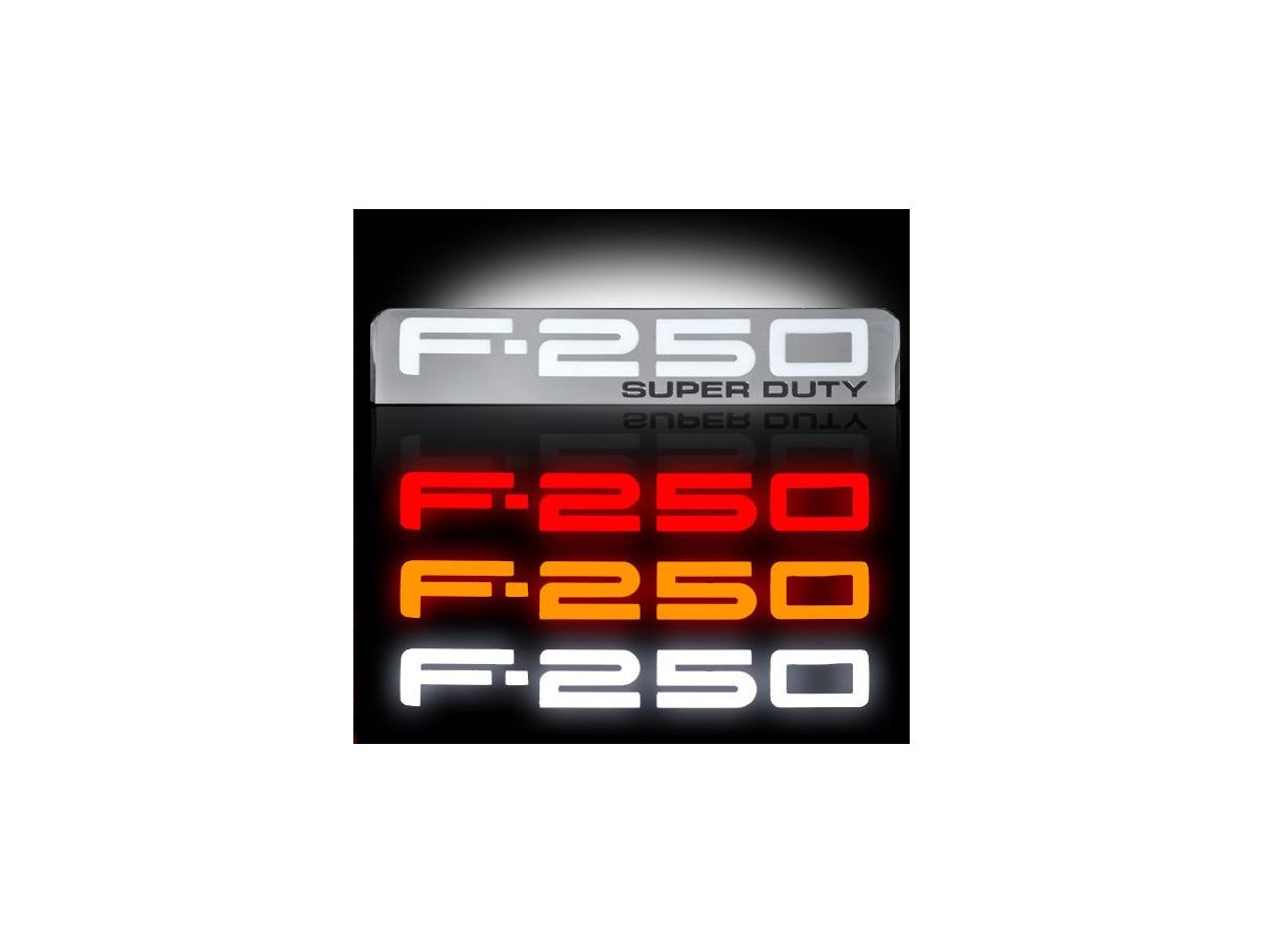 Recon Illuminated F250 Badge Fender Emblems 264185CH | RealTruck
