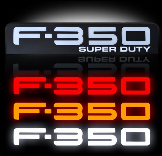 Recon Illuminated F350 Badge Fender Emblems 264186BK | RealTruck