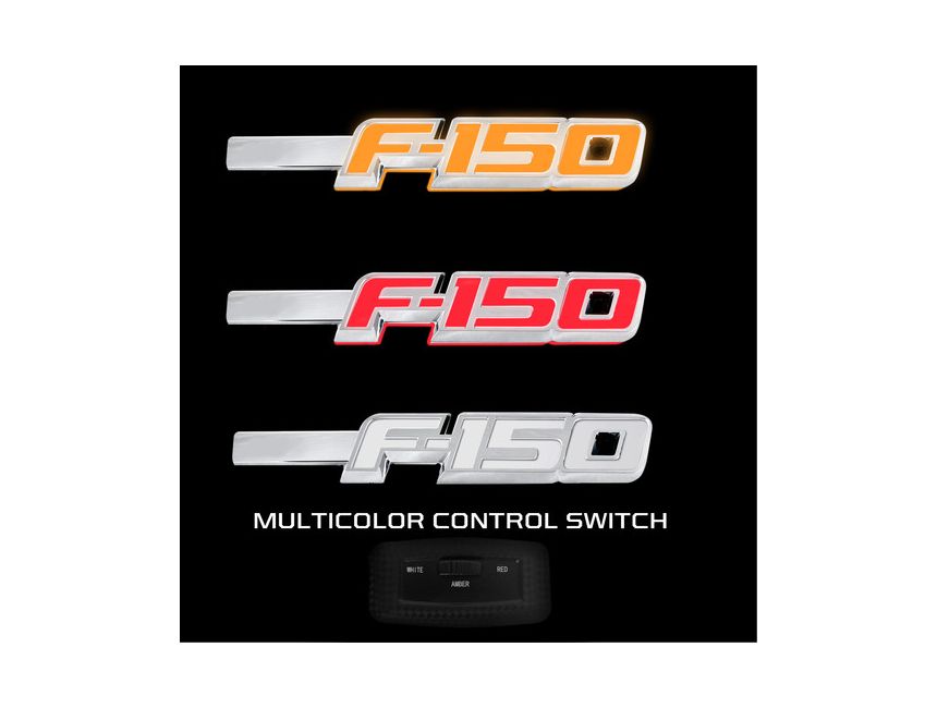 Recon Illuminated F150 Badge Fender Emblems 264282CH | RealTruck