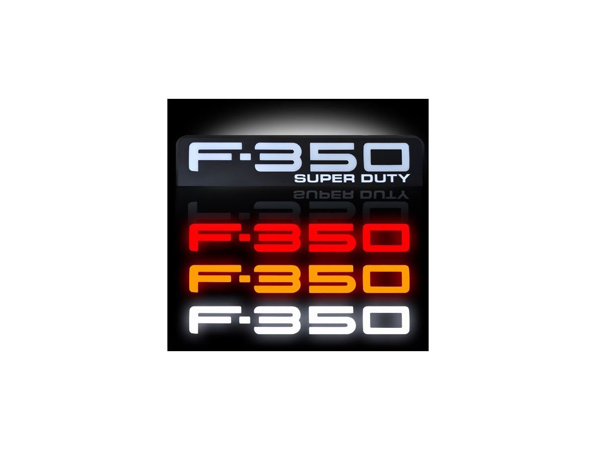 Recon Illuminated F350 Badge Fender Emblems 264286BK | RealTruck
