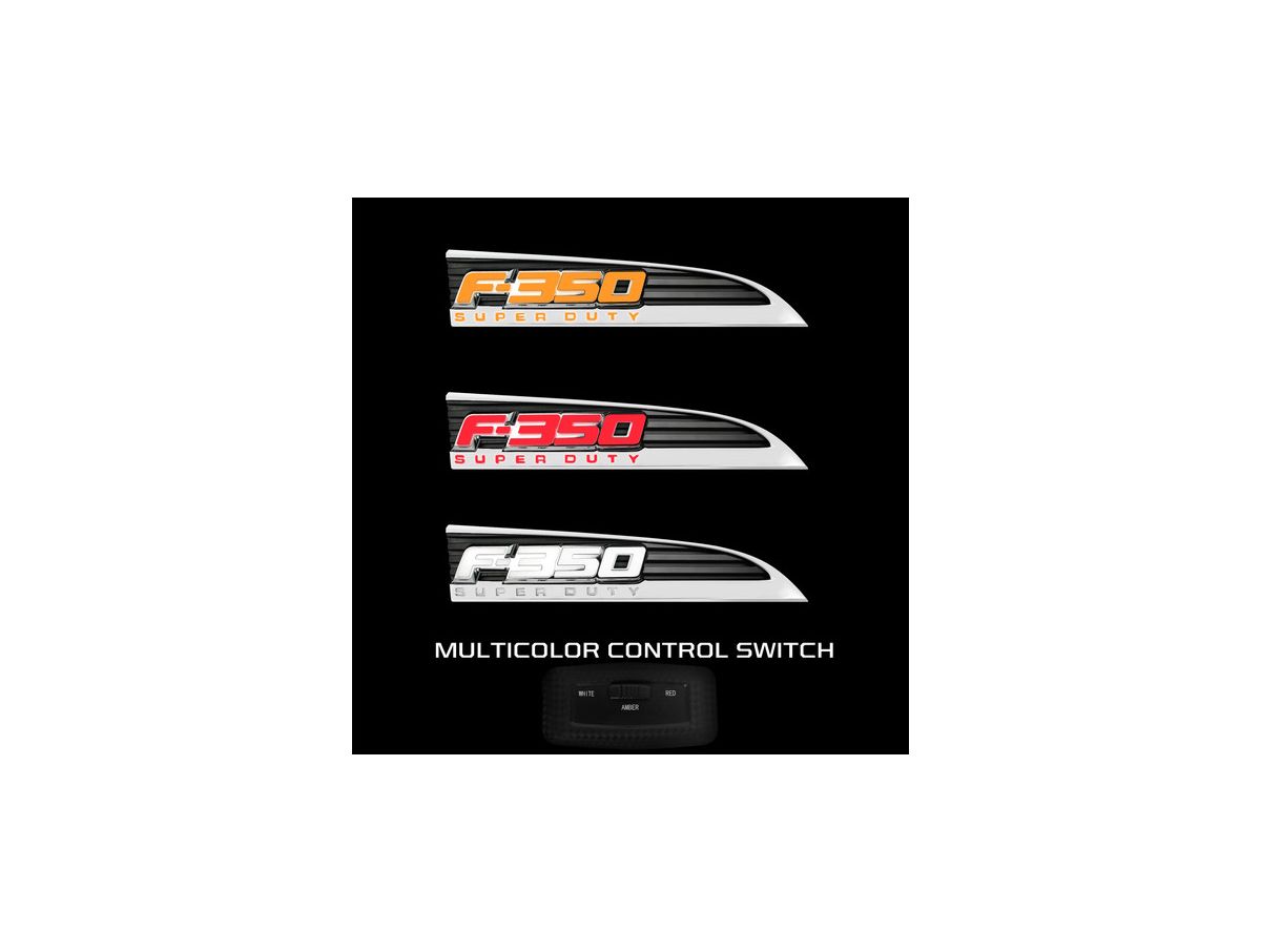 Recon Illuminated F350 Badge Fender Emblems 264286CH | RealTruck