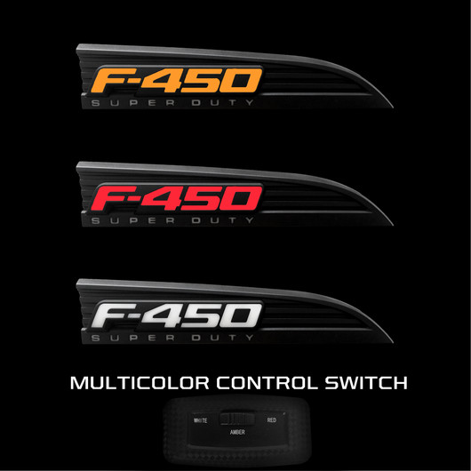 Recon Illuminated F450 Badge Fender Emblems 264482BK | RealTruck
