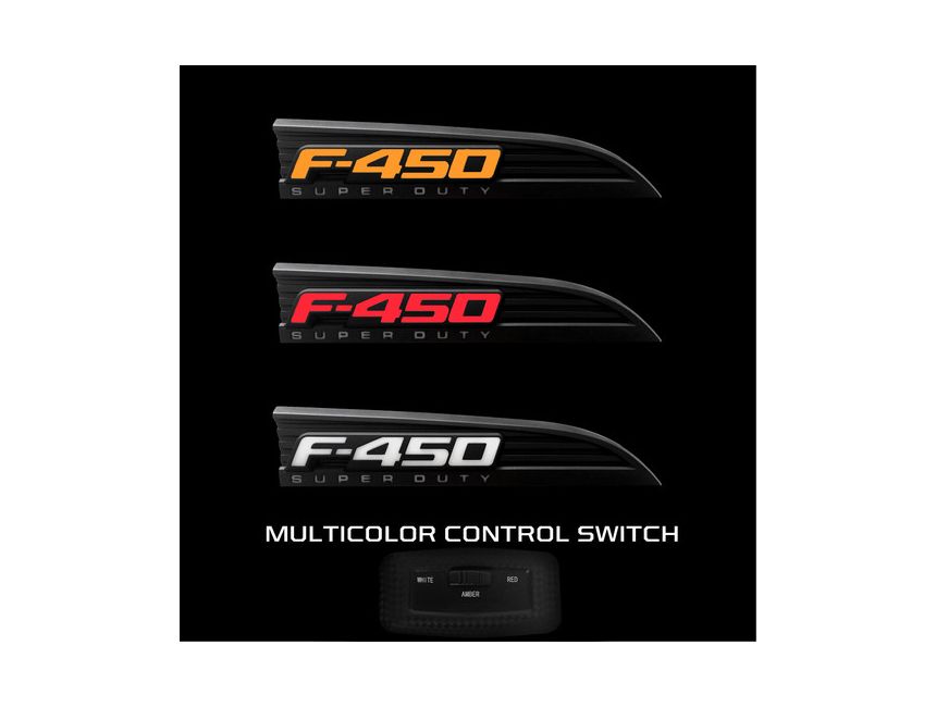 Recon Illuminated F450 Badge Fender Emblems 264482BK | RealTruck