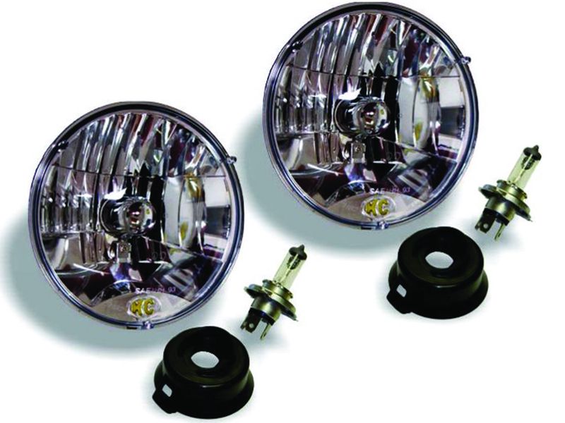 KC HiLiTES H4 7" Round DOT Approved Headlight Set 42301 | RealTruck