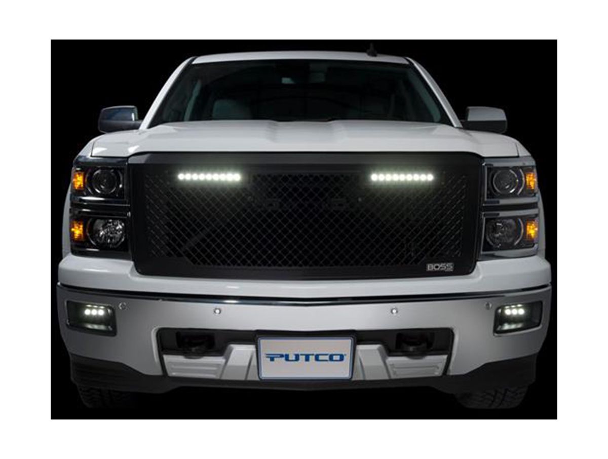 Putco Boss LED Grille w/ Luminix Light Bars 270507BL | RealTruck