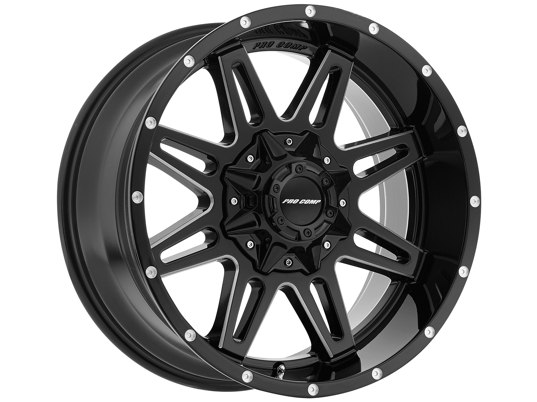 Pro Comp Milled Gloss Black 42 Blockade Wheels | RealTruck