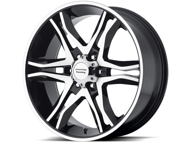 American Racing Machined Gloss Black AR893 Mainline Wheel AR89328563335 ...