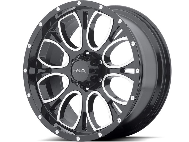 Helo Machined Gloss Black HE879 Wheels | RealTruck
