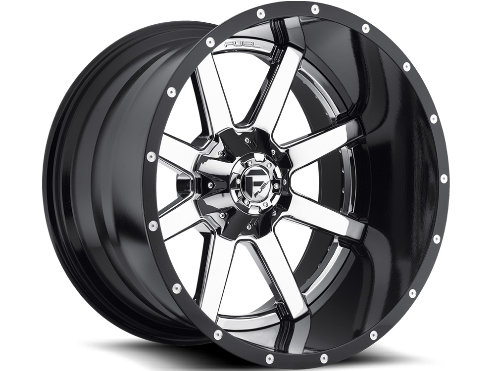 Fuel Two-Piece Chrome & Black Maverick Wheels | RealTruck