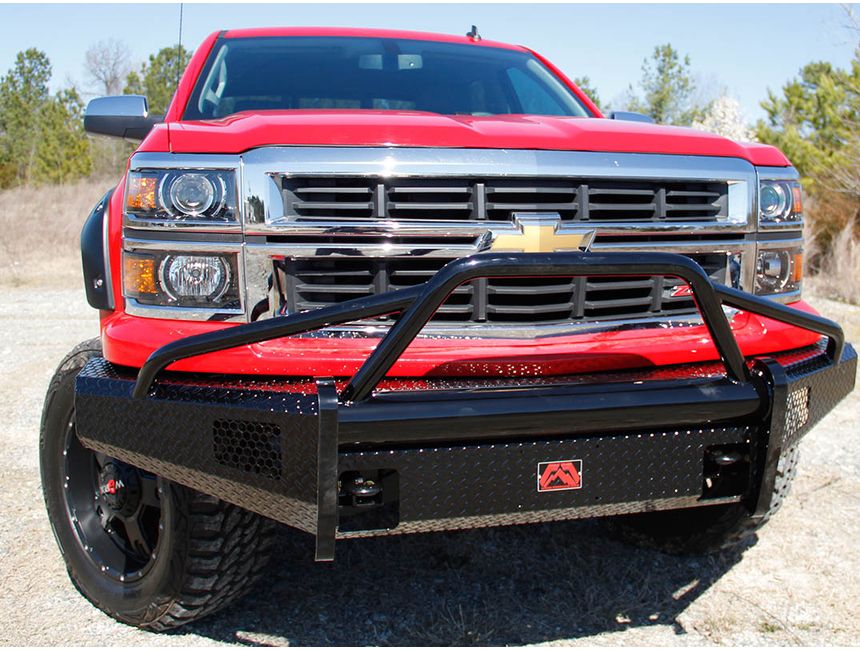 Fab Fours Black Steel Prerunner Front Bumper CS07-K2062-1 | RealTruck