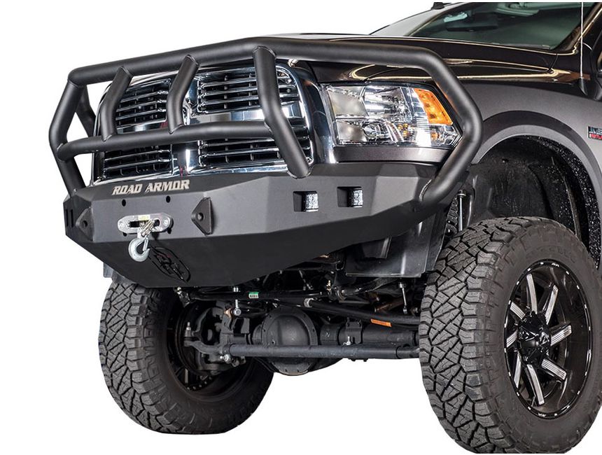 Road Armor Stealth Front Winch Bumper w/ Titan II Guard 408R2B | RealTruck