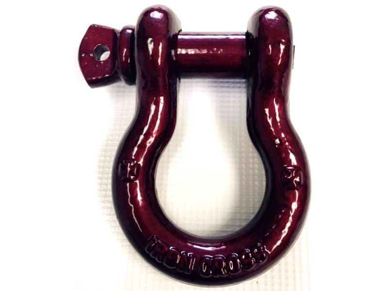 Iron Cross D-Ring Shackle - Crimson Red 1000-03 | RealTruck