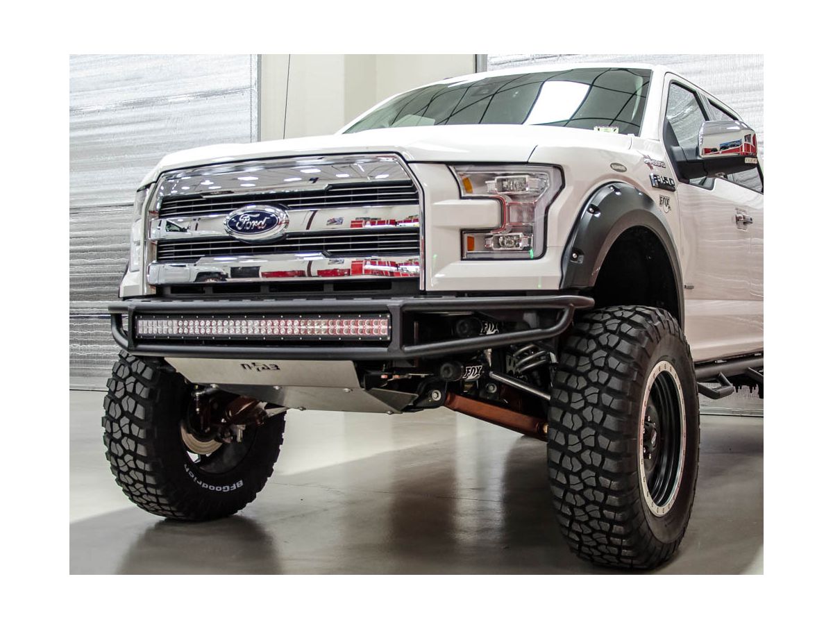 N-Fab M-RDS Gloss Black PreRunner Front Bumper F151MRDS | RealTruck