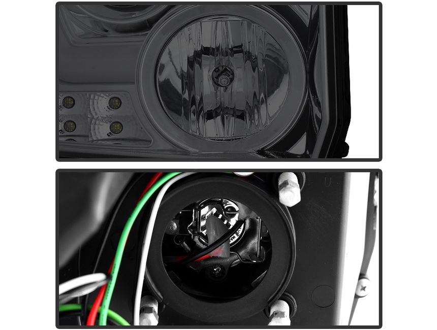 Spyder Smoked Chrome DRL Projector Headlights 5080875 | RealTruck