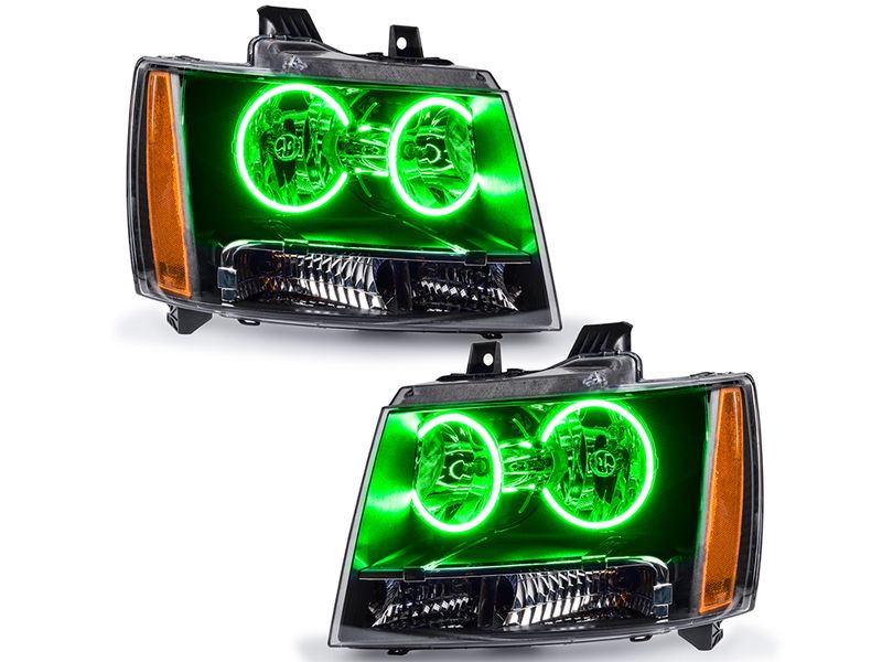 Oracle Chrome OE Style Green Halo Headlights | RealTruck