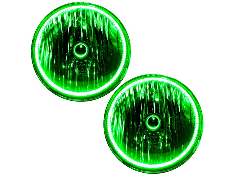 Oracle Chrome OE Style Green Halo Headlights | RealTruck