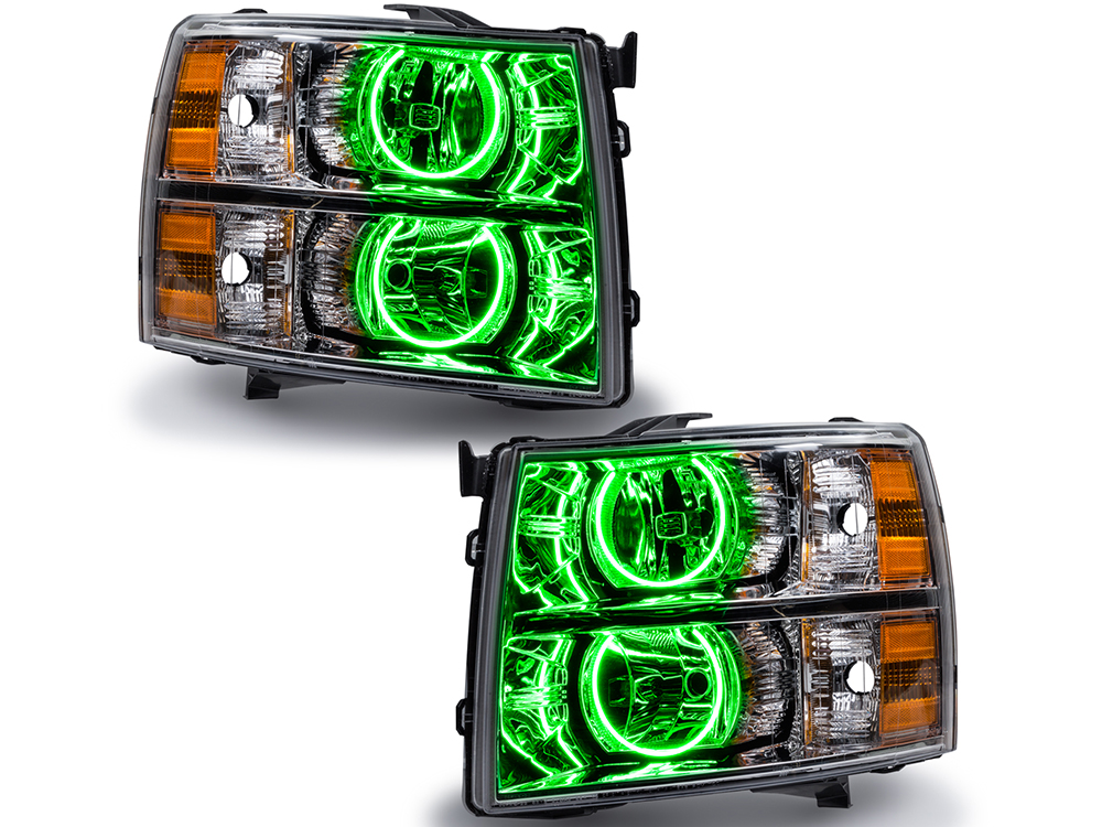 Oracle Chrome OE Style Green Halo Headlights | RealTruck