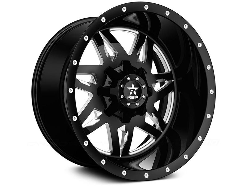 RBP Machined Black 71R Avenger Wheel 71R-2010-66+10BG | RealTruck