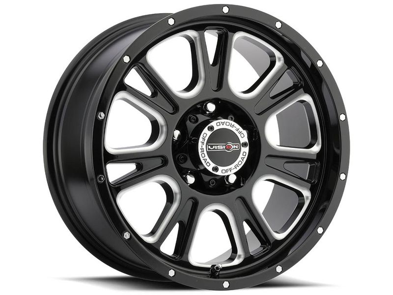 Vision Machined Black Fury Wheels | RealTruck
