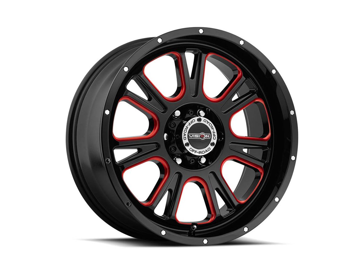 Vision Black & Red Fury Wheels | RealTruck