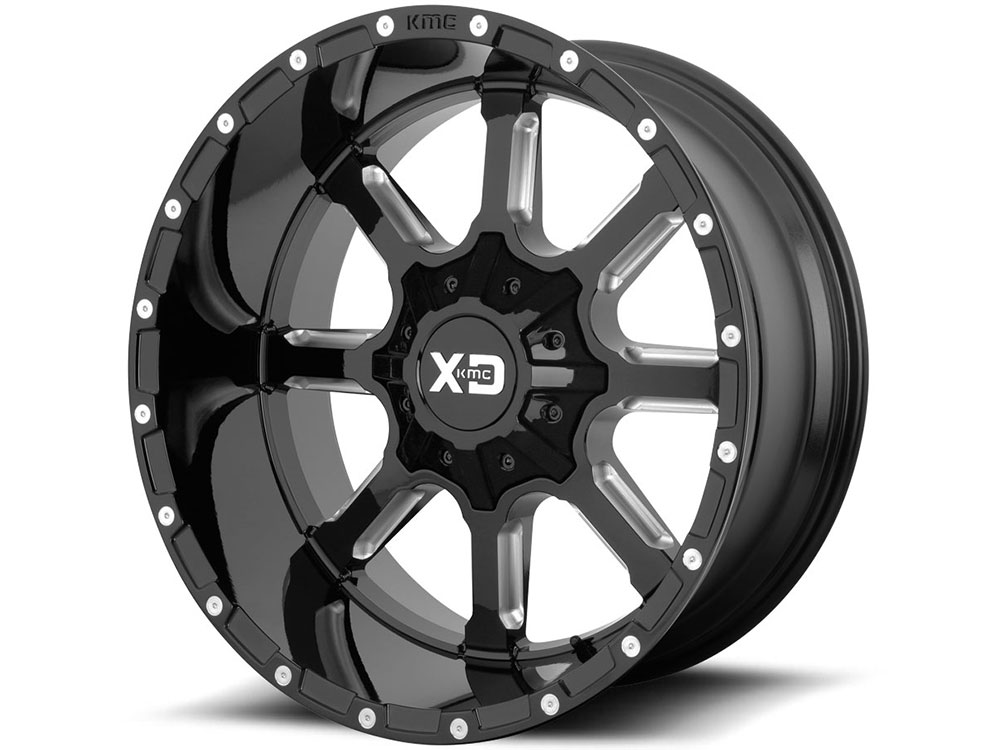 XD Series Milled Gloss Black XD838 Mammoth Wheels | RealTruck