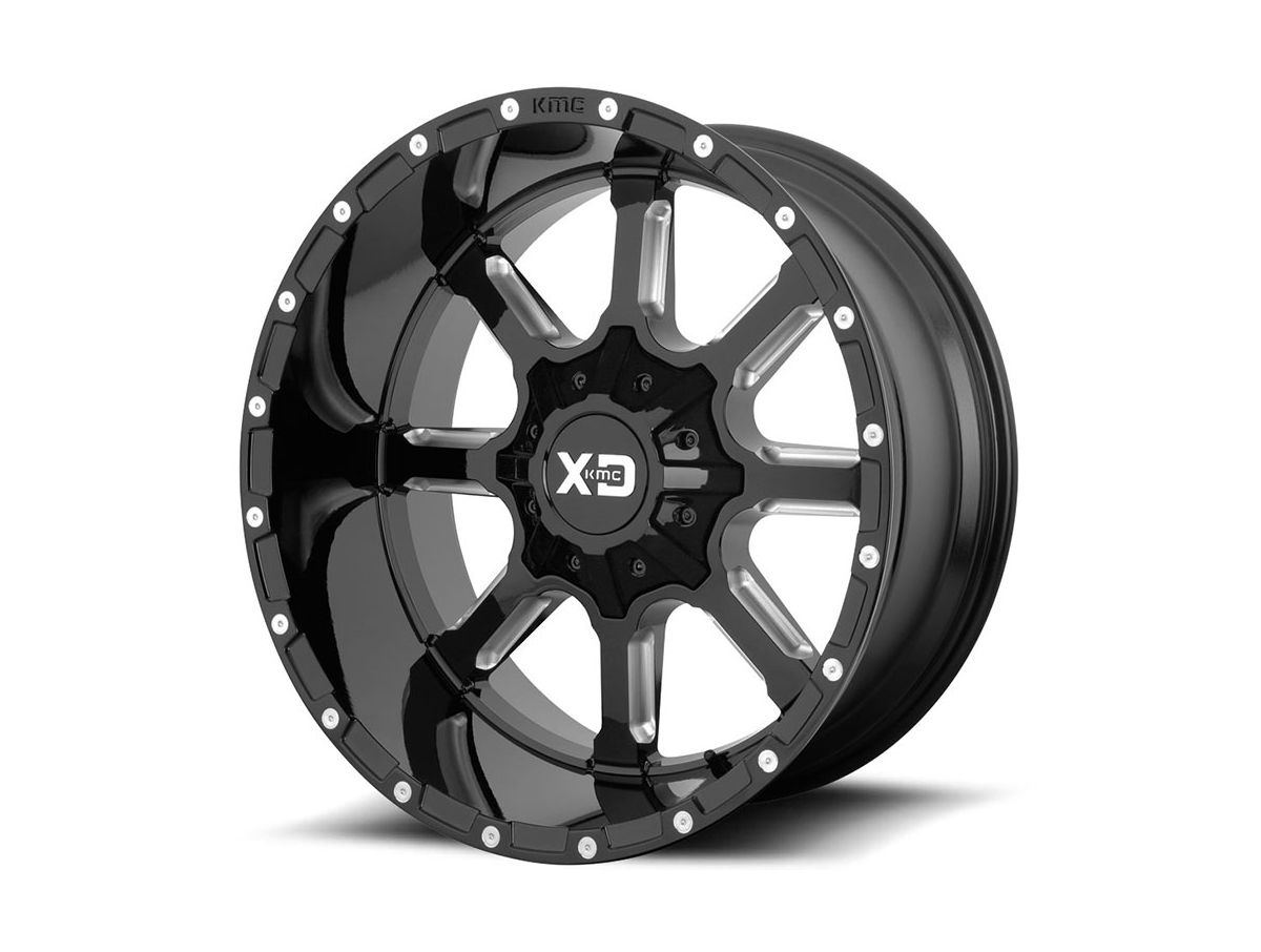 XD Series Milled Gloss Black XD838 Mammoth Wheels | RealTruck