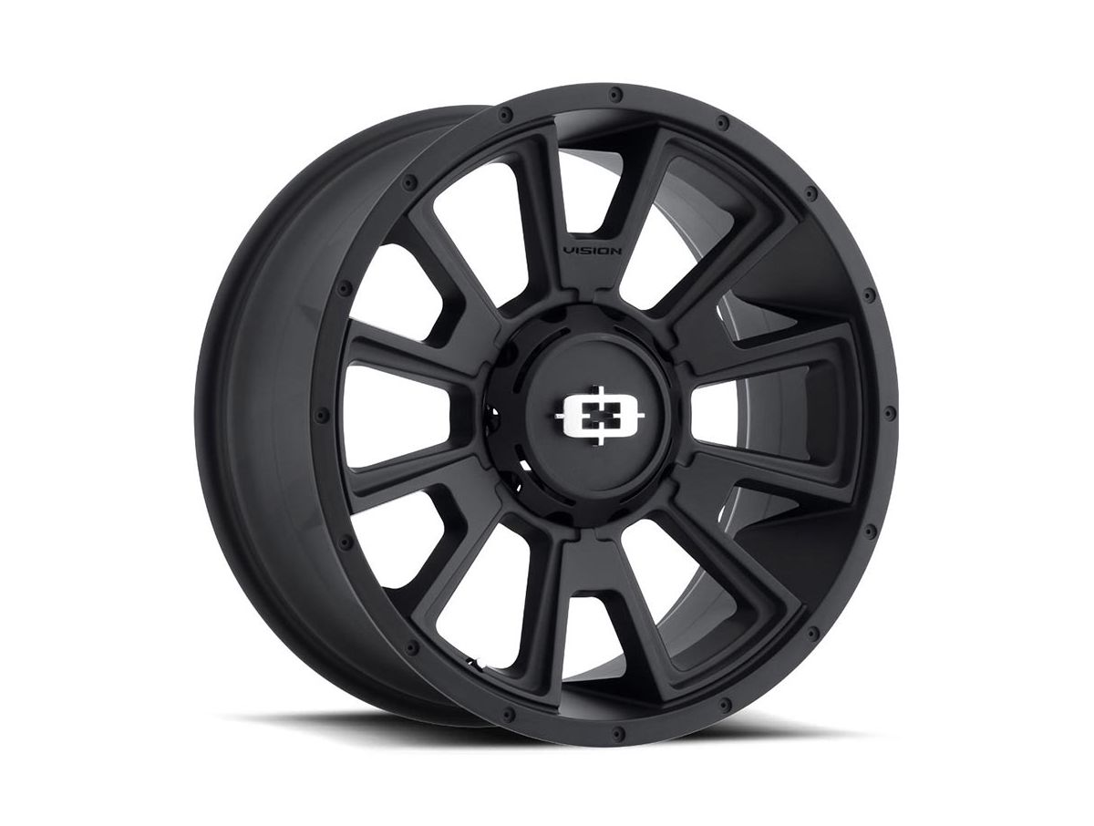 Vision Matte Black Rebel Wheels | RealTruck