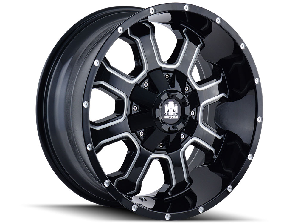 Mayhem Machined Black Fierce Wheels | RealTruck
