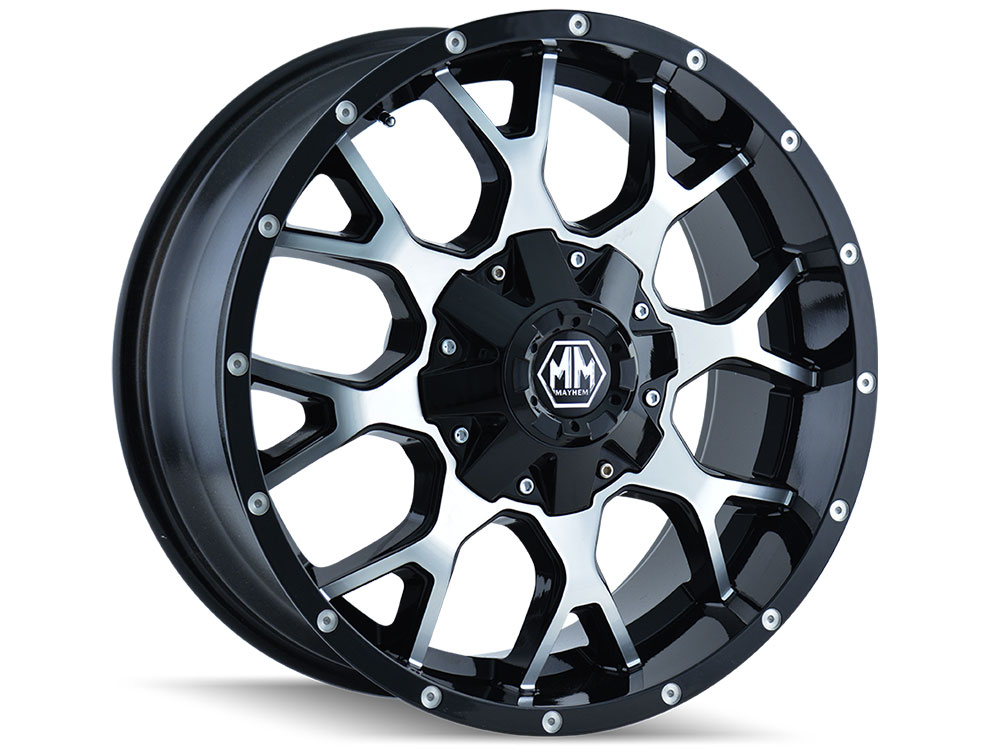 Mayhem Machined Black Warrior Wheels | RealTruck