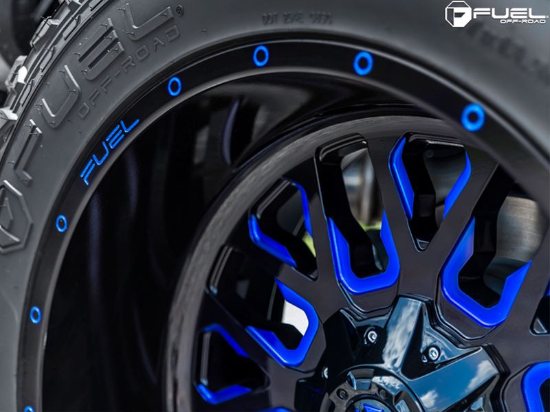 Fuel Black & Blue Stroke Wheels | RealTruck