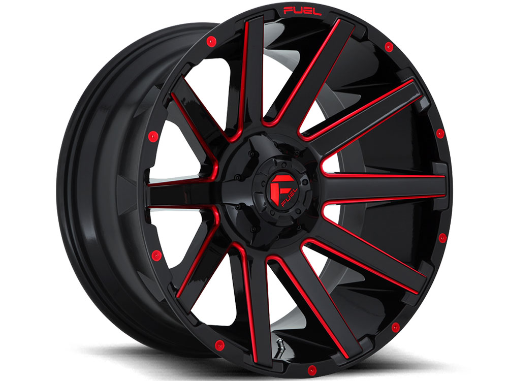 Fuel Black & Red Contra Wheels | RealTruck