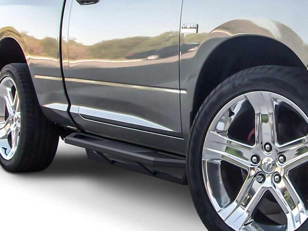 APS Truck Armor Side Steps IA04SAG8B | RealTruck