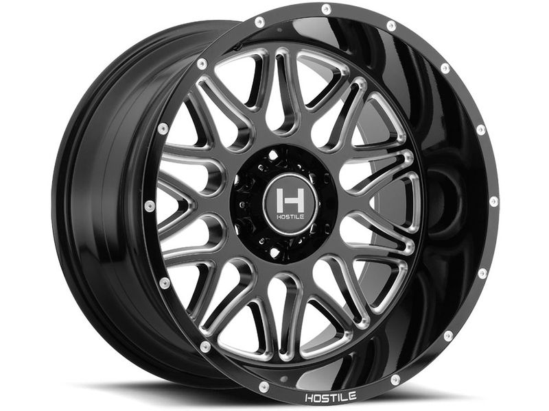 Hostile Machined Black Blaze Wheels | RealTruck