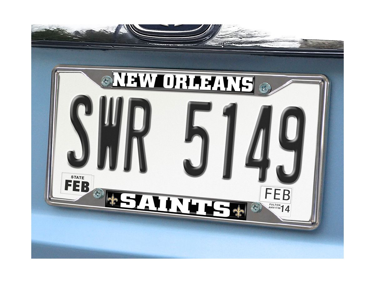 FanMats New Orleans Saints License Plate Frame 15037 | RealTruck