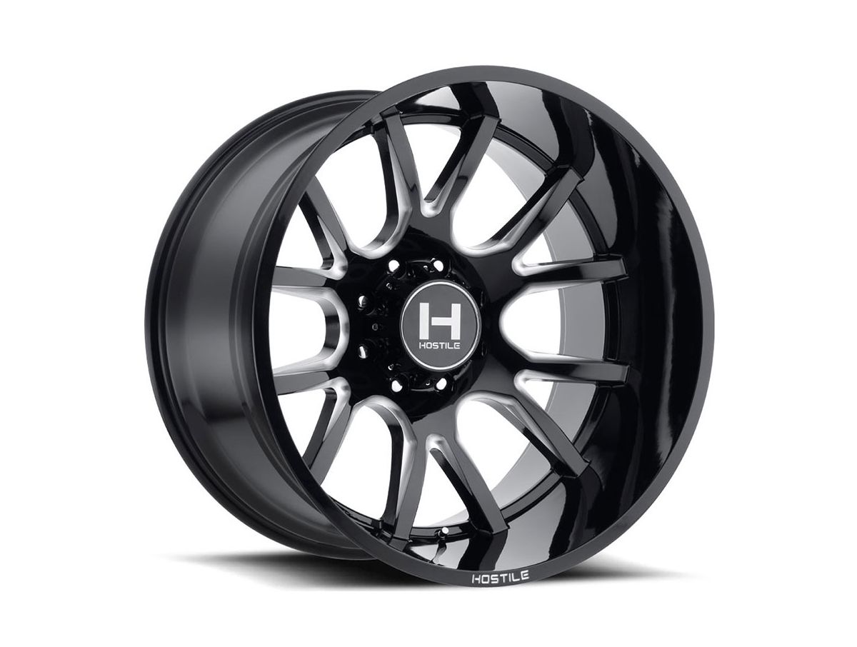 Hostile Machined Black Rage Wheels | RealTruck