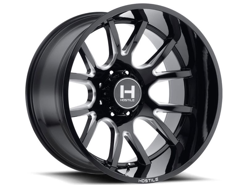 Hostile Machined Black Rage Wheel H113-2212515047B | RealTruck