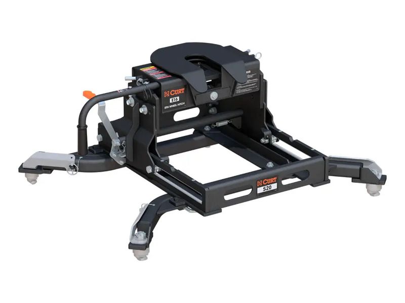 Curt E16 5th Wheel Hitch w/ Roller & Ram Puck System Adapter 16694 ...