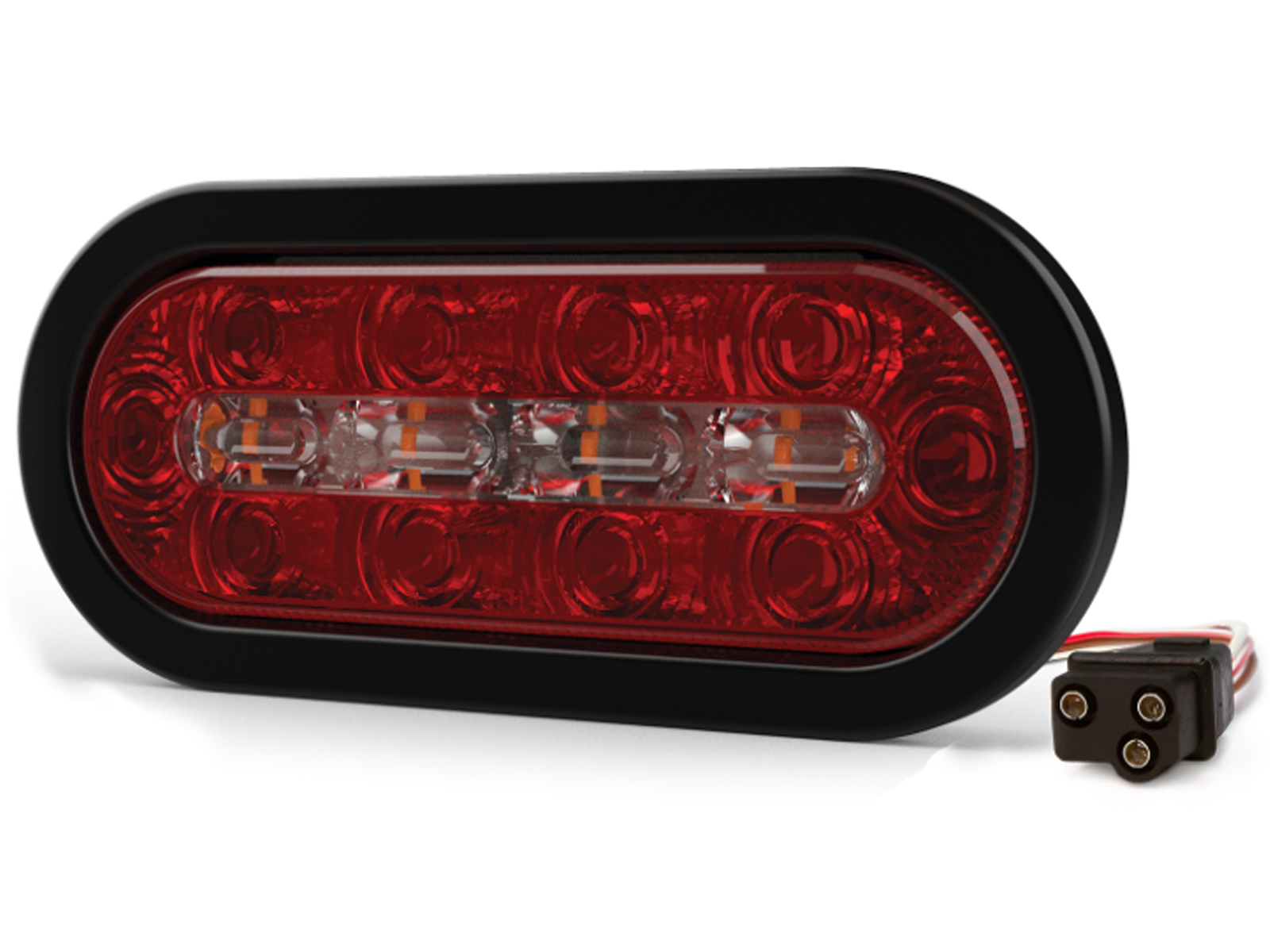 ECCO ED3000 Series PL3 Grommet Mount Amber/White Directional Light ED3060AW | RealTruck