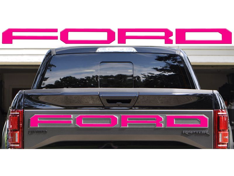 Tufskinz Ford Tailgate Lettering Emblems FRD006-HPK-G | RealTruck