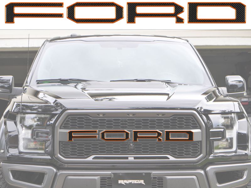Tufskinz Ford Grille Lettering Emblems FRD007-DCF-033-G | RealTruck