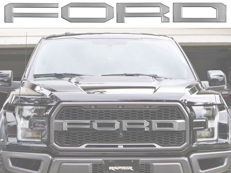 Tufskinz Ford Grille Lettering Emblems FRD007-GTO-G | RealTruck