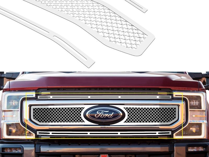 APS Mesh Main Upper Grille Overlay GR06GEA96S | RealTruck