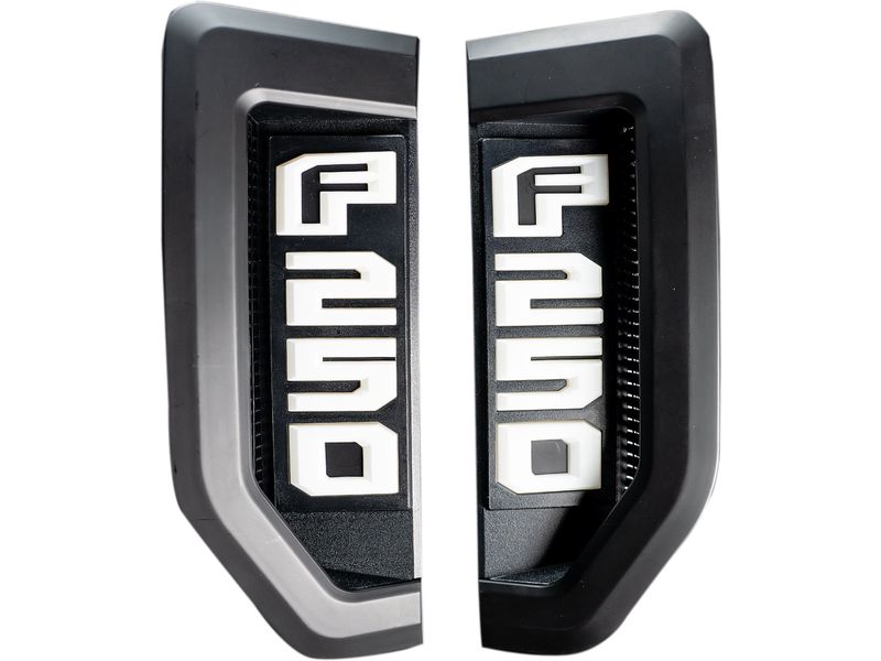 Recon Black F250 Illuminated Emblems 264483BK | RealTruck
