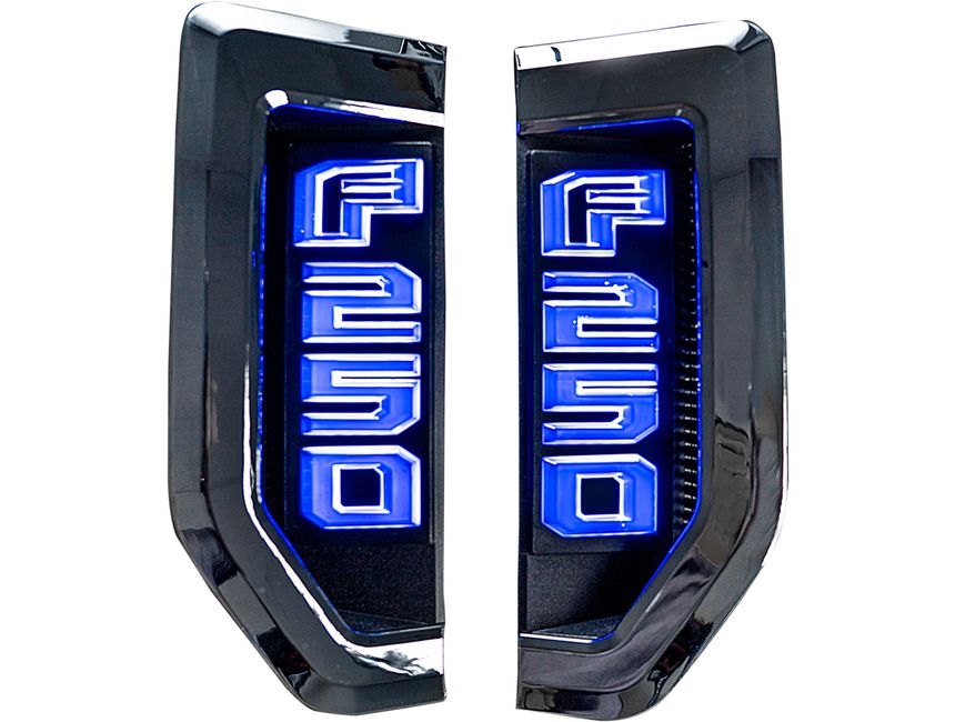 Recon Chrome F250 Illuminated Emblems 264483CH | RealTruck
