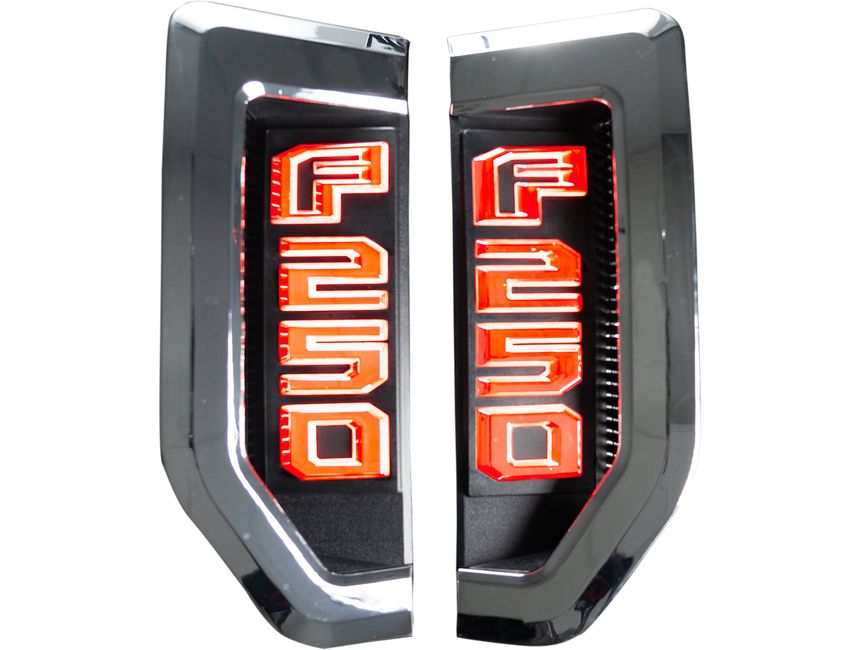 Recon Chrome F250 Illuminated Emblems 264483CH | RealTruck