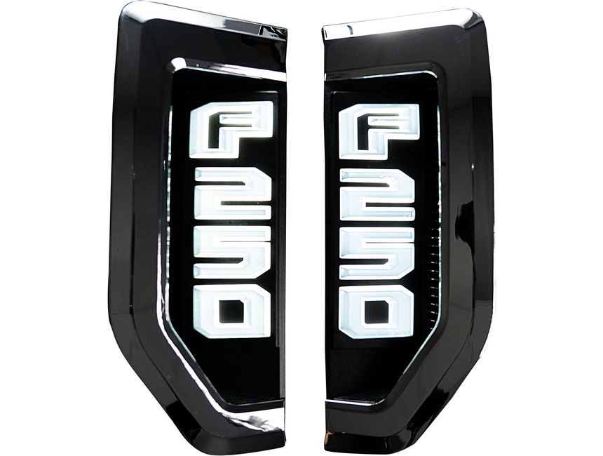 Recon Chrome F250 Illuminated Emblems 264483CH | RealTruck