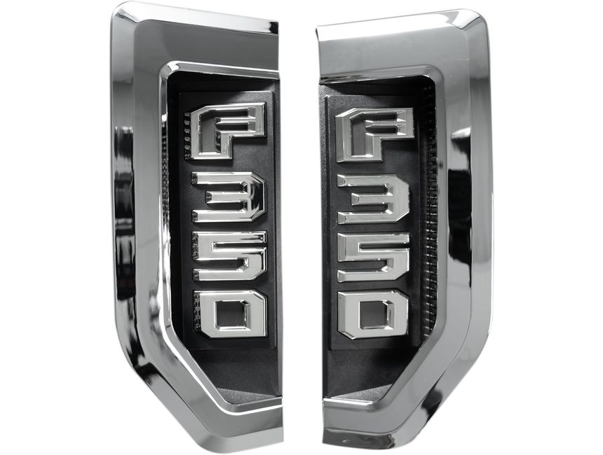 Recon Chrome F350 Illuminated Emblems 264484CH | RealTruck