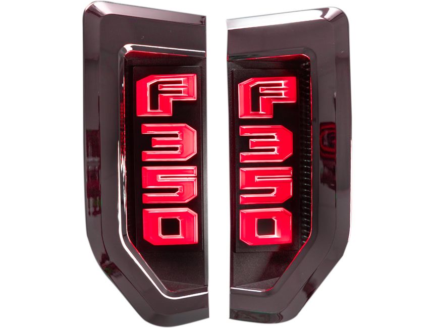 Recon Chrome F350 Illuminated Emblems 264484CH | RealTruck